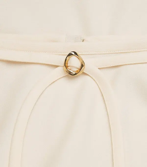 Agnona Virgin Wool A-line Midi Skirt