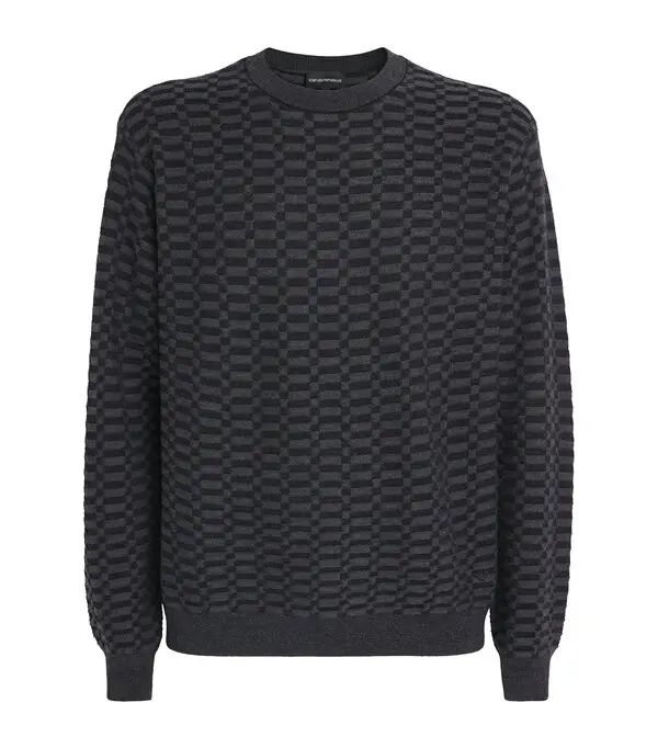 Emporio Armani Virgin Wool Op-art Sweater