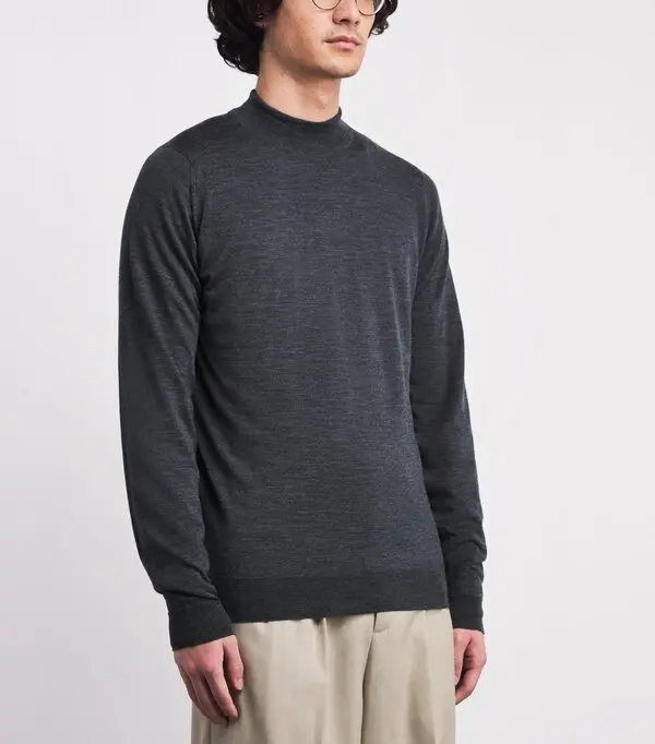 John Smedley Harcourt Merino Wool Sweater - Grey