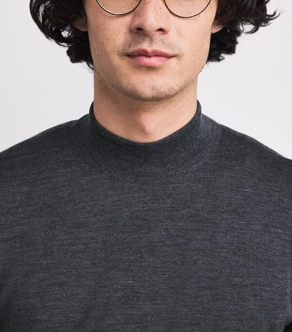 John Smedley Harcourt Merino Wool Sweater - Grey