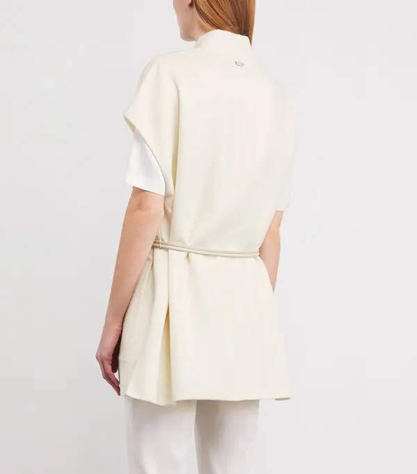 Agnona Wool-cashmere Sleeveless Belted Jacket