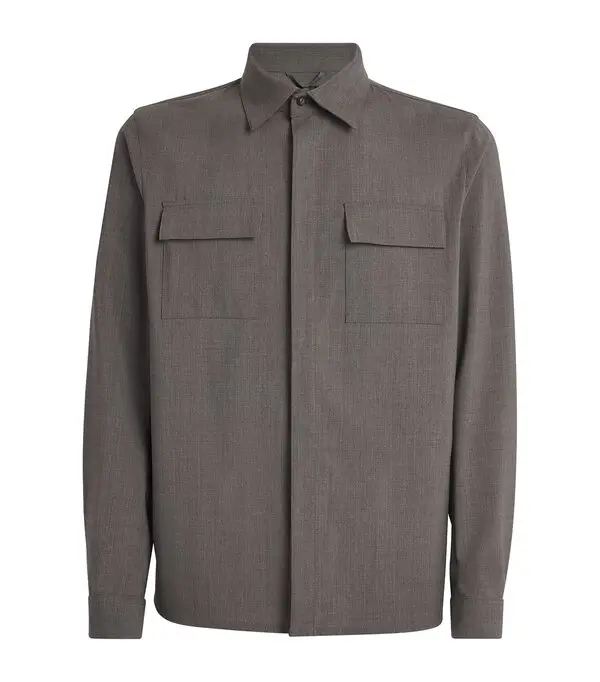 Herno Stretch-virgin Wool Shirt