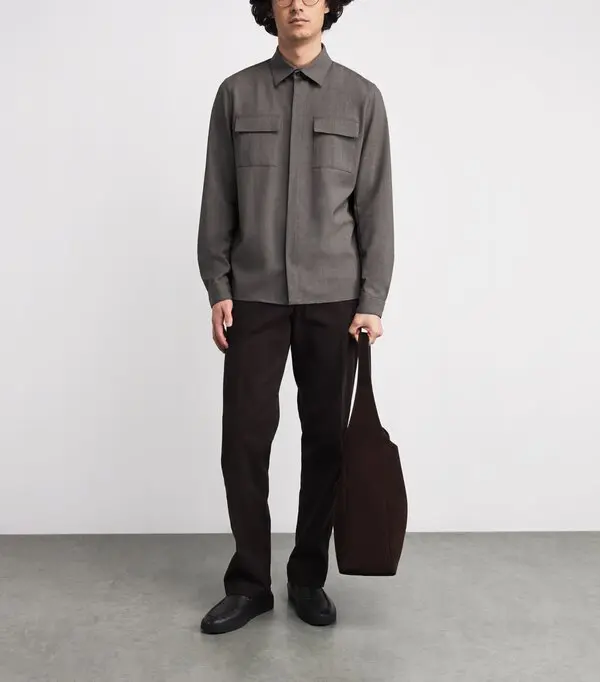 Herno Stretch-virgin Wool Shirt