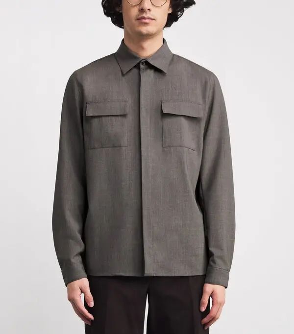 Herno Stretch-virgin Wool Shirt