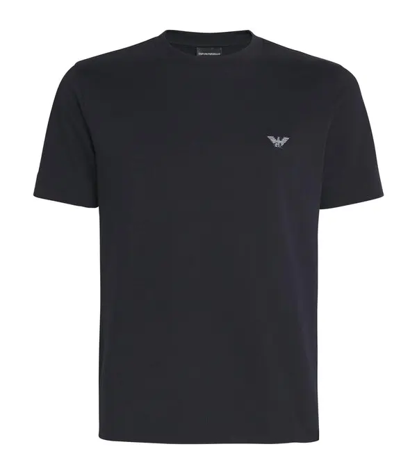 Emporio Armani Cotton Eagle Logo T-shirt - Blue