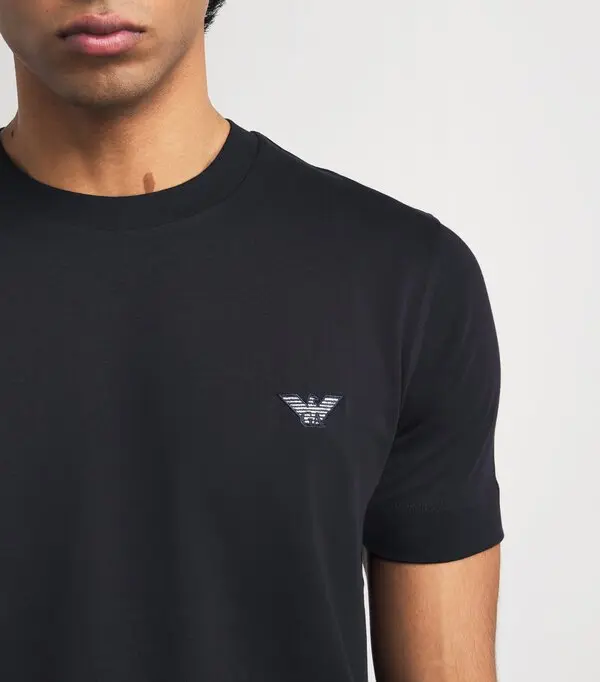 Emporio Armani Cotton Eagle Logo T-shirt - Blue