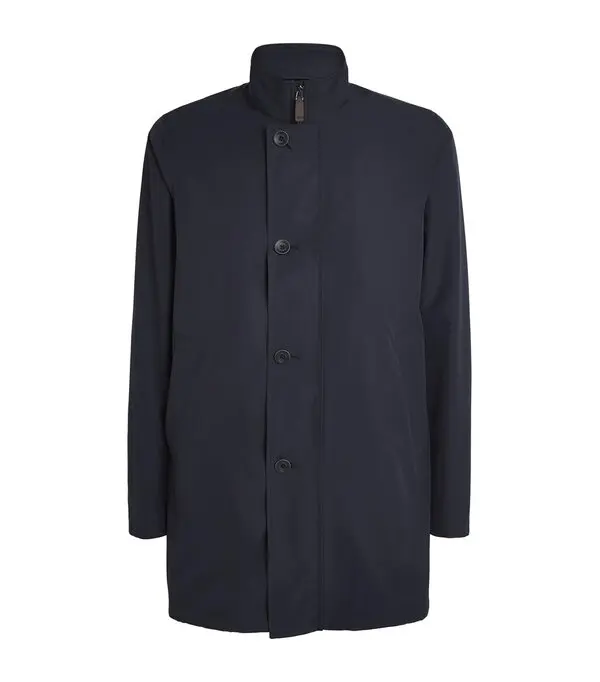 Herno Waterproof Technical Fabric Parka - Navy