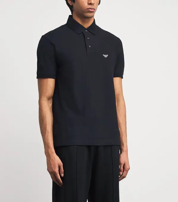 Emporio Armani Cotton Polo Shirt - Blue