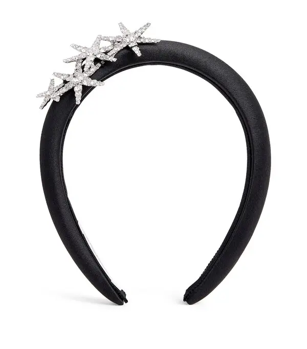 JENNIFER BEHR Silk-satin Vespera Headband - Black