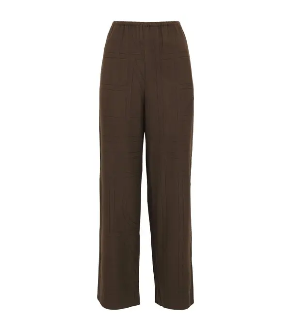 TOTEME Modal Flannel Wide-leg Trousers