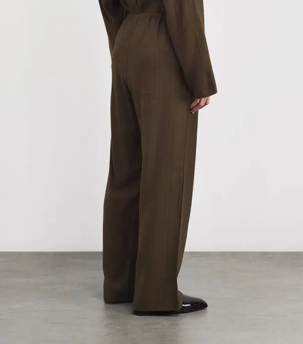 TOTEME Modal Flannel Wide-leg Trousers