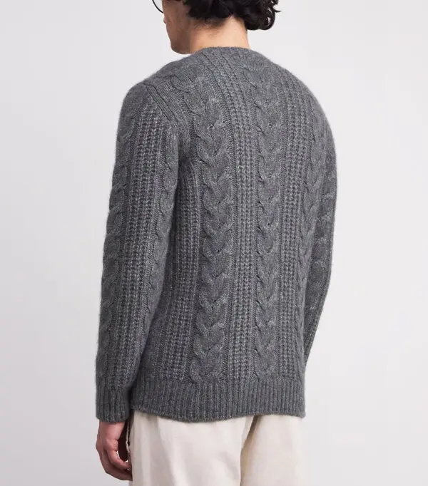 Eleventy Cashmere-silk Braided Sweater