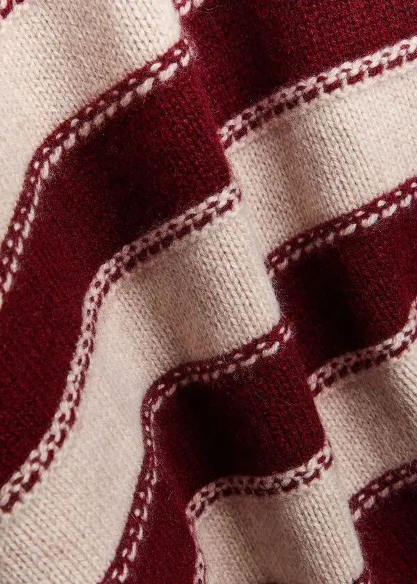 THE ELDER STATESMAN Braided Striped Cashmere Jumper