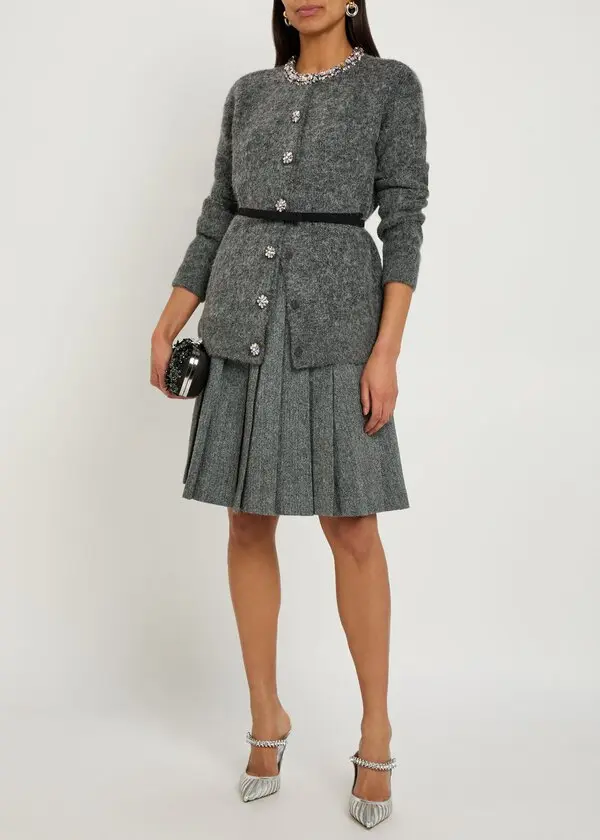 SELF-PORTRAIT Crystal-embellished Knit Cardigan