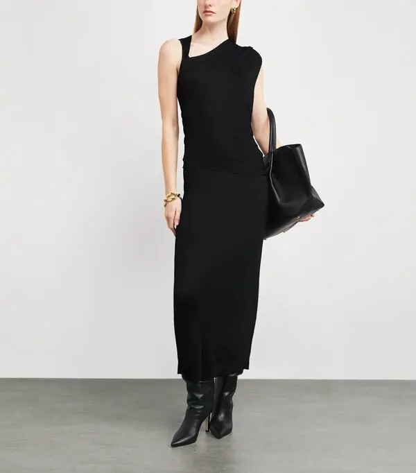 AERON Knitted Column Midi Skirt