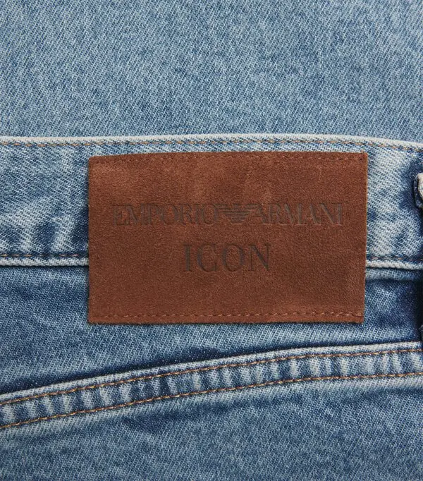 Emporio Armani Icon Oval-leg Jeans - Blue