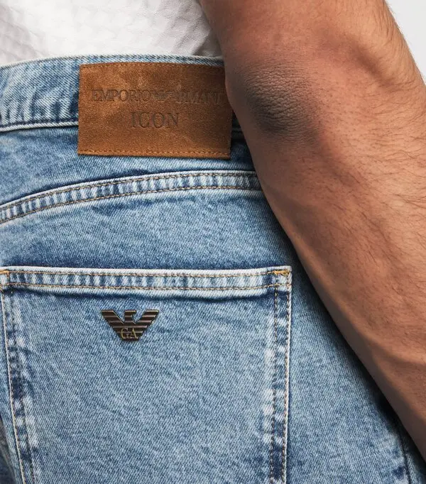 Emporio Armani Icon Oval-leg Jeans - Blue