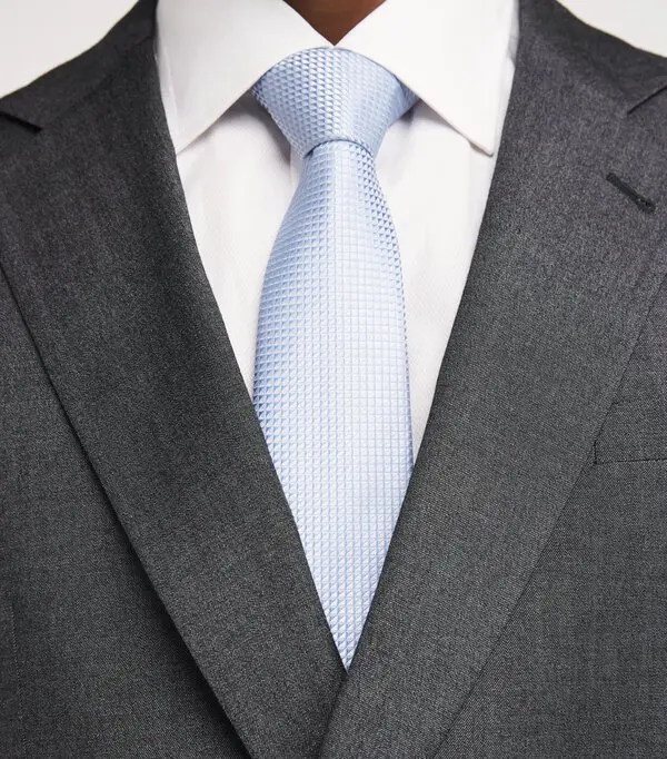 Emporio Armani Silk-blend Neck Tie - Blue