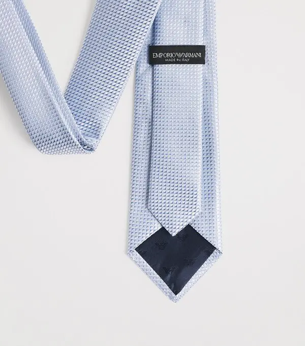 Emporio Armani Silk-blend Neck Tie - Blue