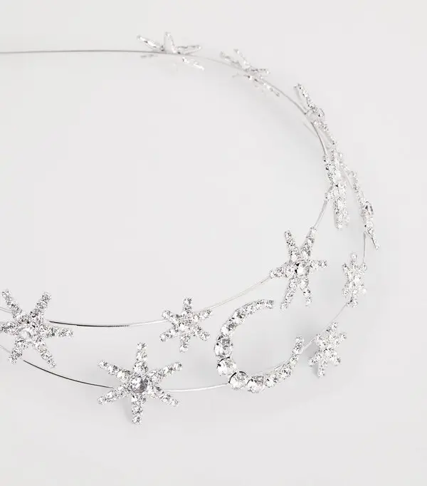 JENNIFER BEHR Crystal Celestina Tiara - Silver