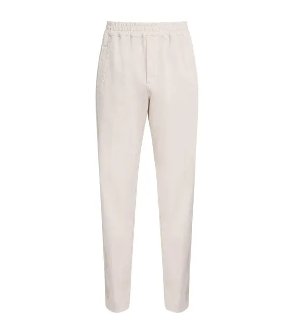Eleventy Stretch-cotton Elasticated Trousers
