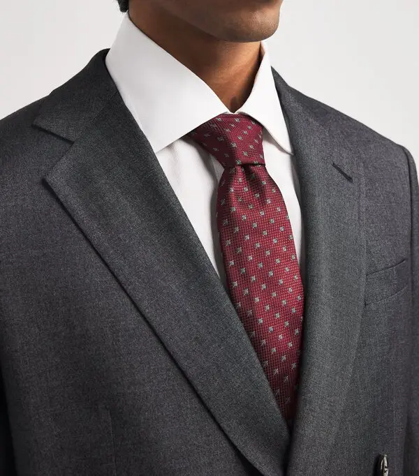 Emporio Armani Silk Jacquard Tie - Red