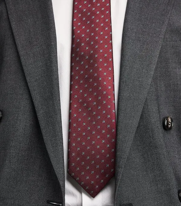 Emporio Armani Silk Jacquard Tie - Red
