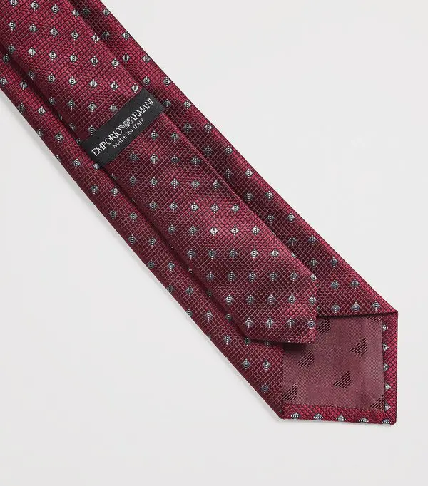 Emporio Armani Silk Jacquard Tie - Red