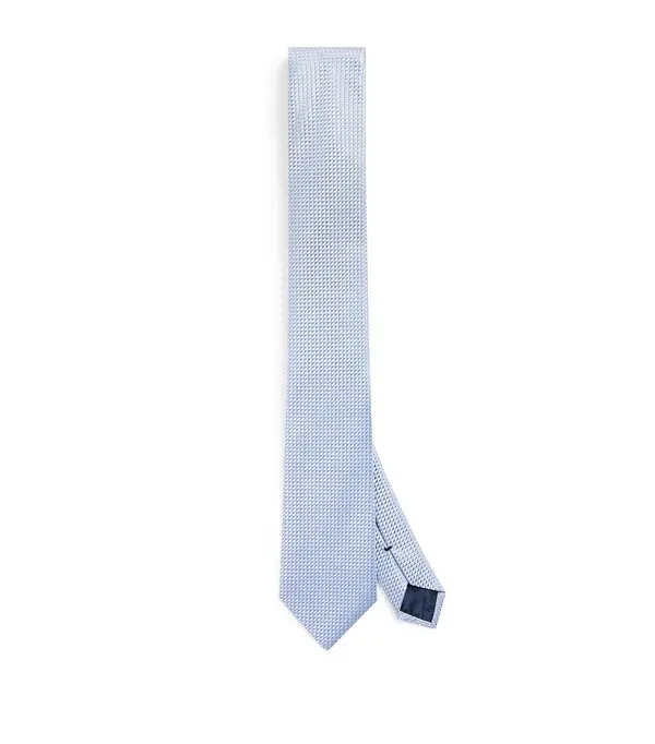 Emporio Armani Silk-blend Neck Tie - Blue