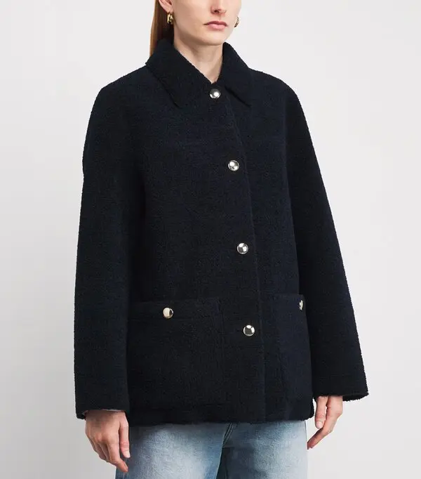 Maje Faux Shearling Reversible Jacket