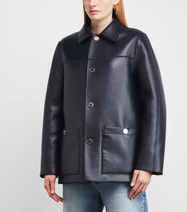 Maje Faux Shearling Reversible Jacket