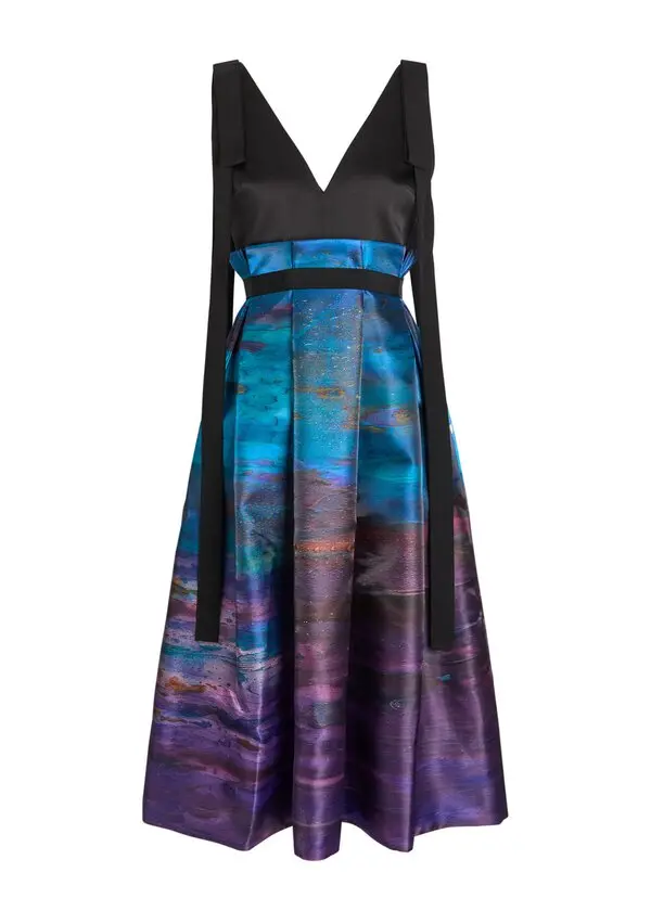 ROKSANDA Runa Printed Satin Midi Dress