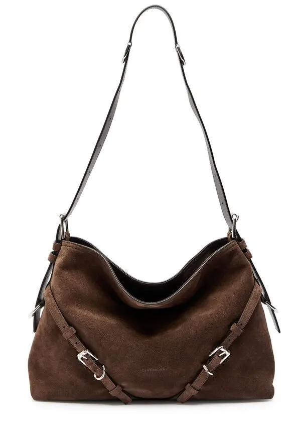 Givenchy Voyou Medium Suede Shoulder Bag
