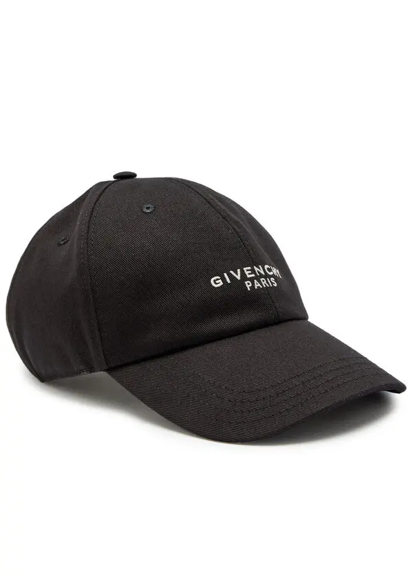 Givenchy Logo-embroidered Canvas Cap - Black