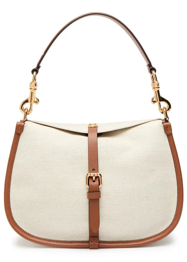 Etro Canvas And Leather Cross-body Bag - Beige