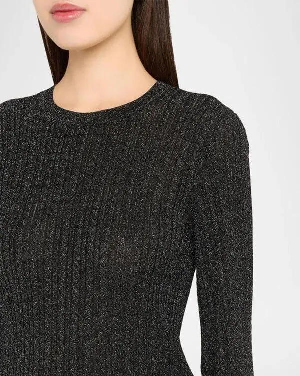 Paige Adela Metallic Ribbed Sweater