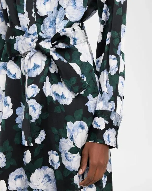 Stella McCartney Floral-print Handkerchief Midi Shirtdress