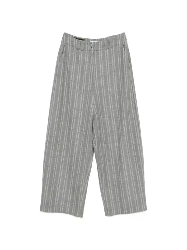VESTIAIRE D'UN OISEAU LIBRE Striped Trousers - Grey