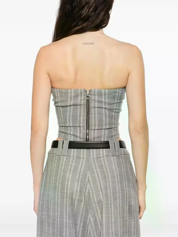 VESTIAIRE D'UN OISEAU LIBRE Striped Wool Corset