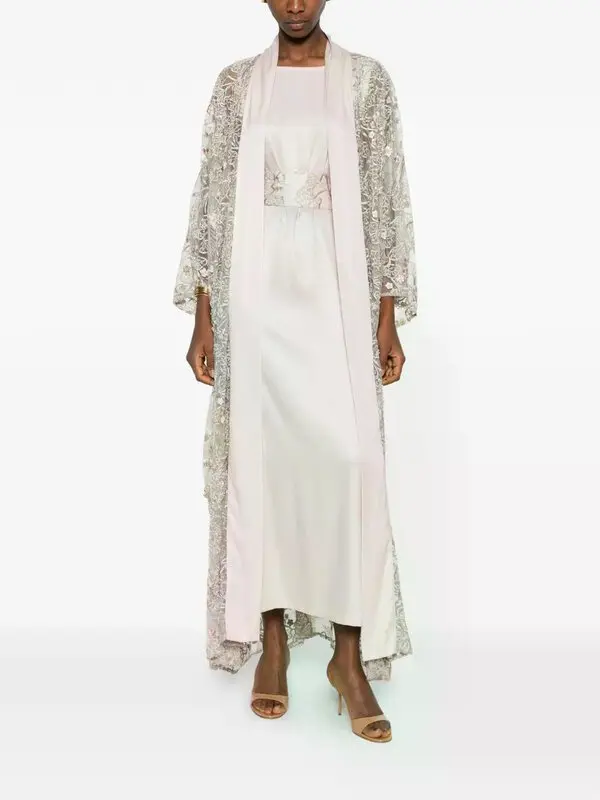 REEM AL DHAHERI Embroidered Cape Kaftan Set