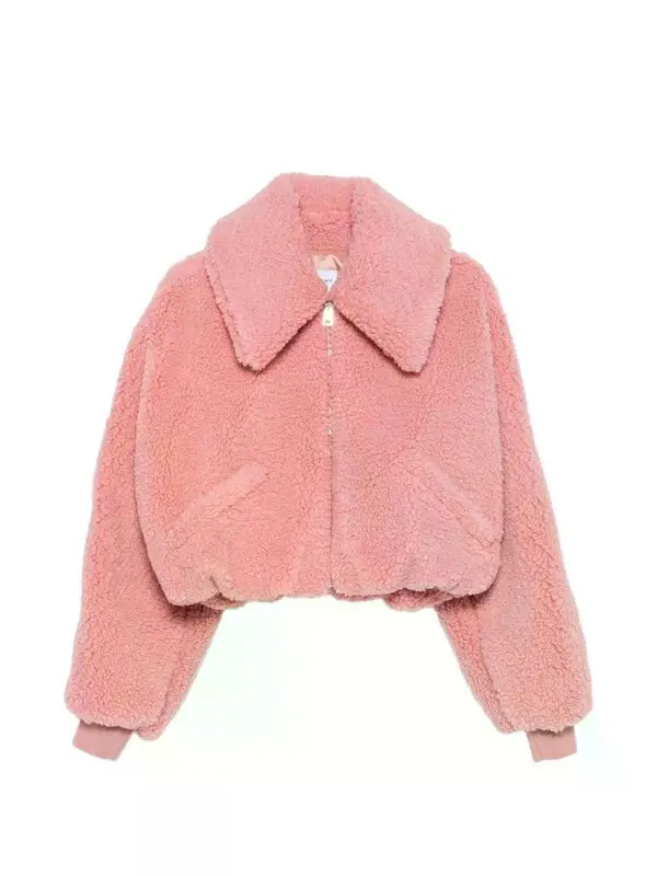 Givenchy Faux-shearling Cropped Jacket - Pink