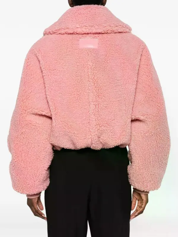 Givenchy Faux-shearling Cropped Jacket - Pink