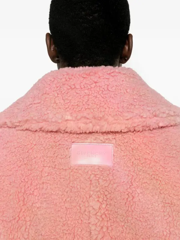 Givenchy Faux-shearling Cropped Jacket - Pink