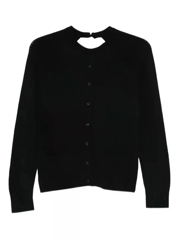 CORDERA Cutout Cardigan - Black