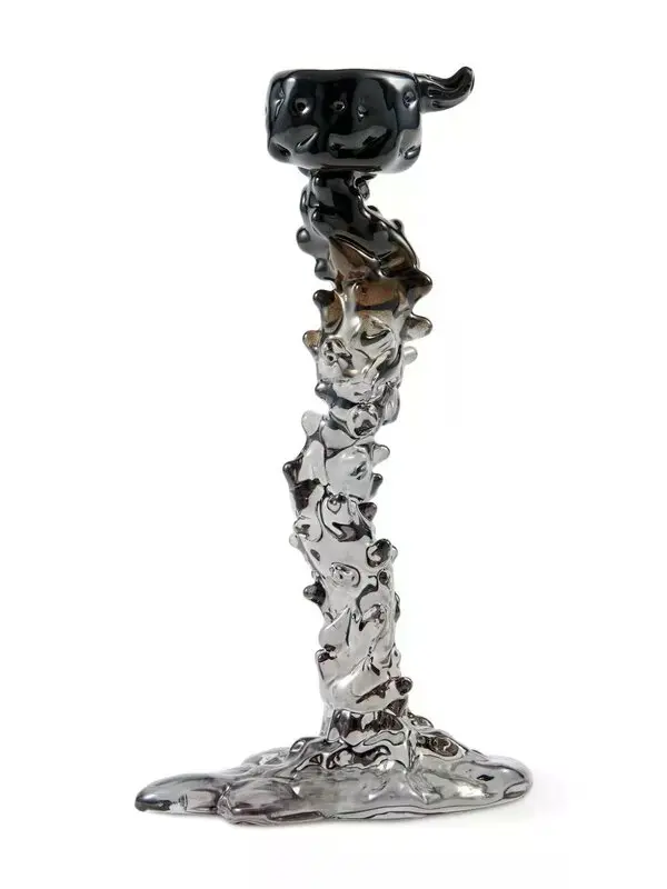 POLSPOTTEN Sculptural Candle Holder - Black