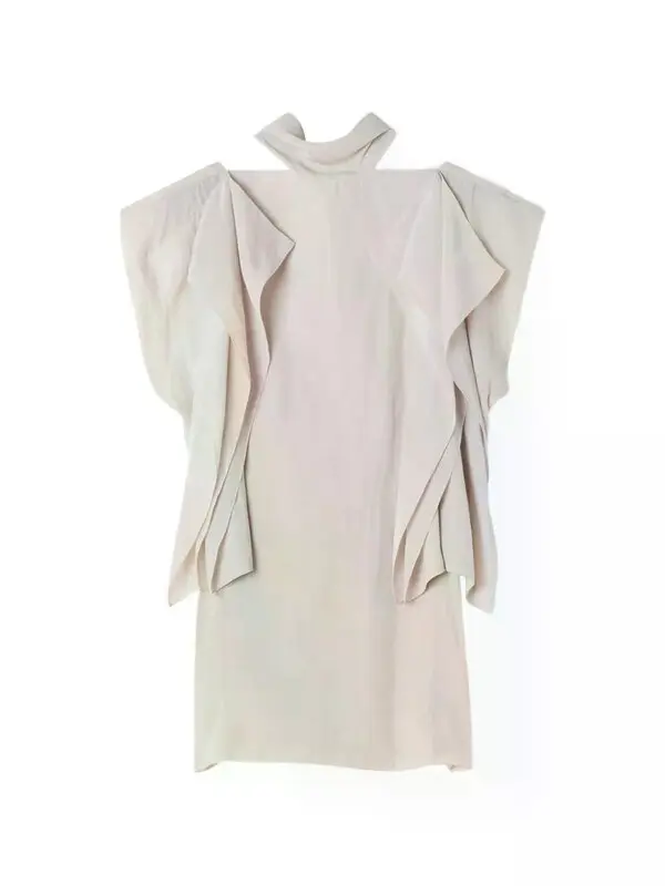 LANVIN Ruffled High-neck Blouse - Neutrals