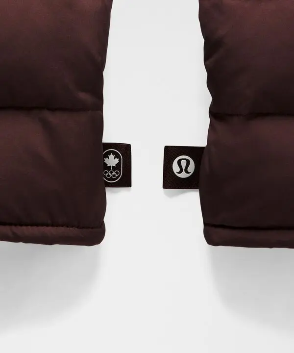 Lululemon Team Canada Wunder Puff Mittens - Black Garnet