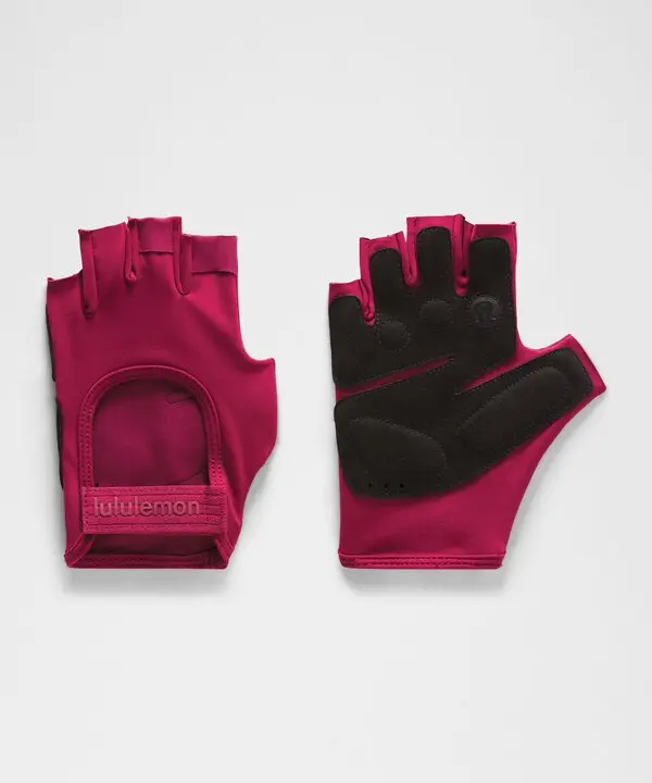 Lululemon Wunder Train Padded Gloves - Raspberry Rave/black