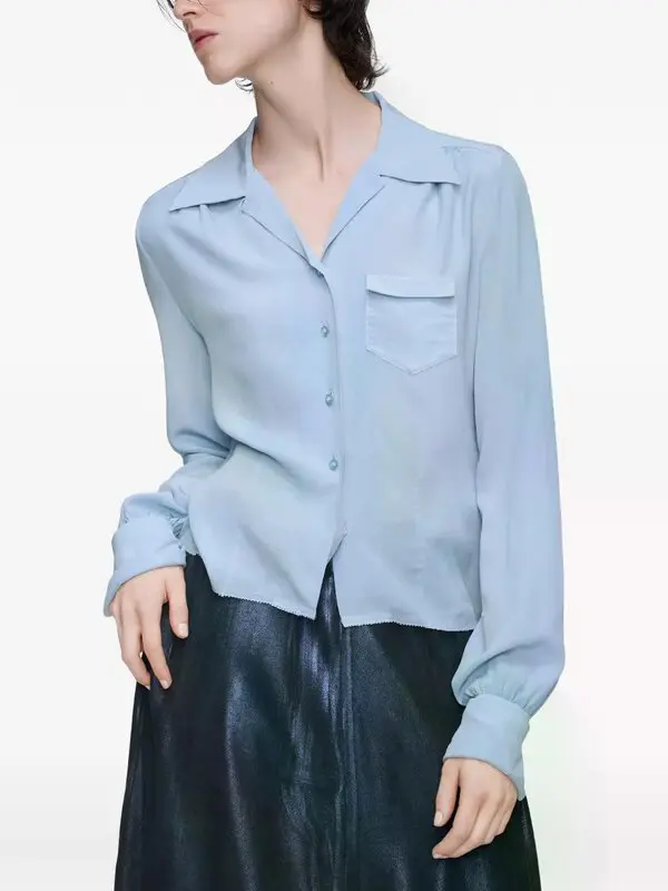MAISON MARGIELA Long-sleeved Shirt With Pocket - Blue