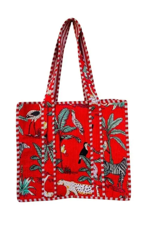 MER ST. BARTH Jungle Print Tote